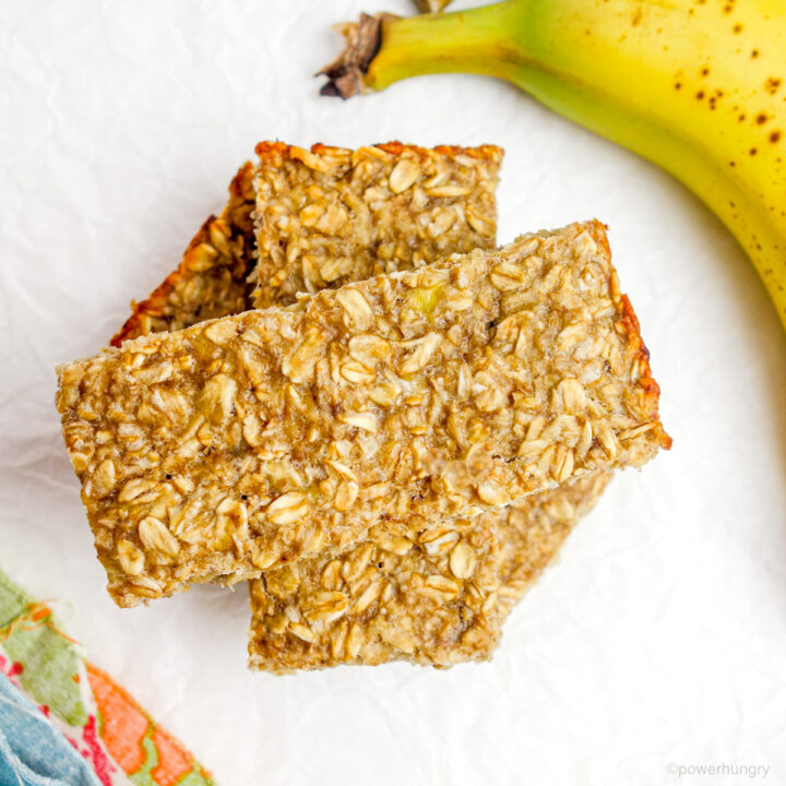 2-Ingredient Vegan Banana Bars (oil-free, GF) | powerhungry®