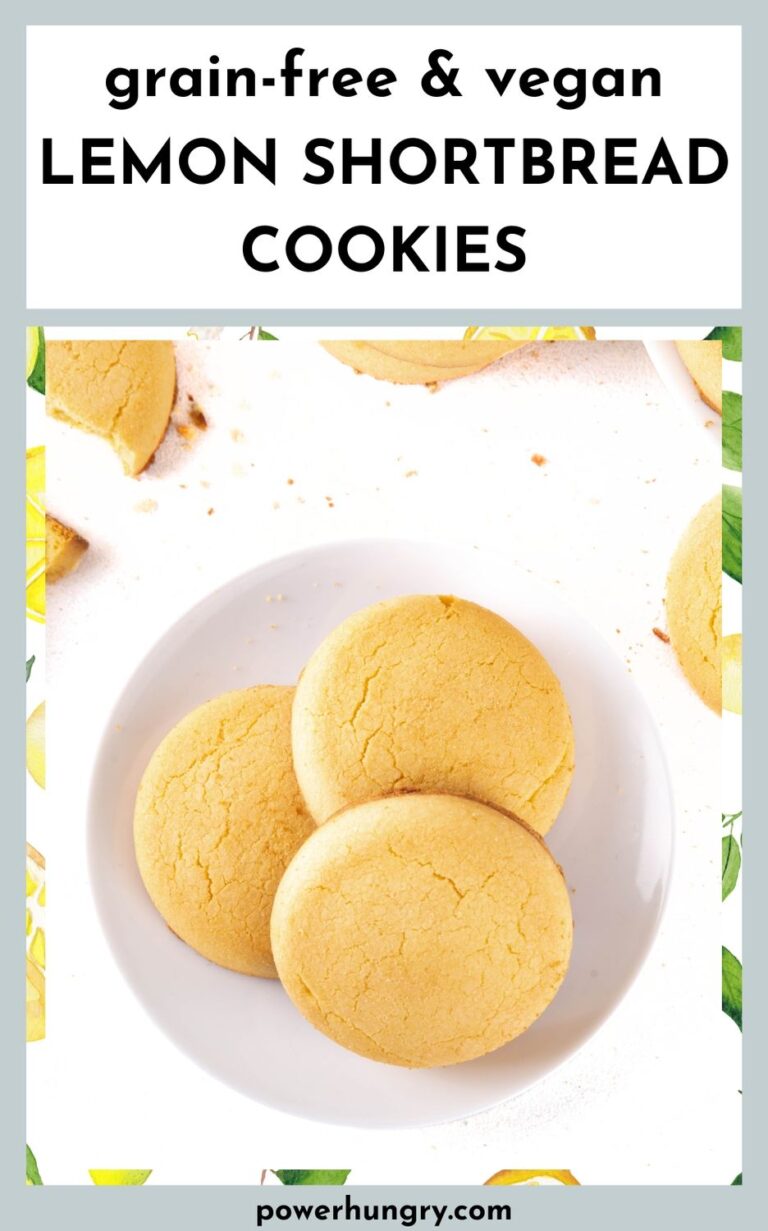 Lemon Chickpea Flour Shortbread Cookies (V, GF) | powerhungry®