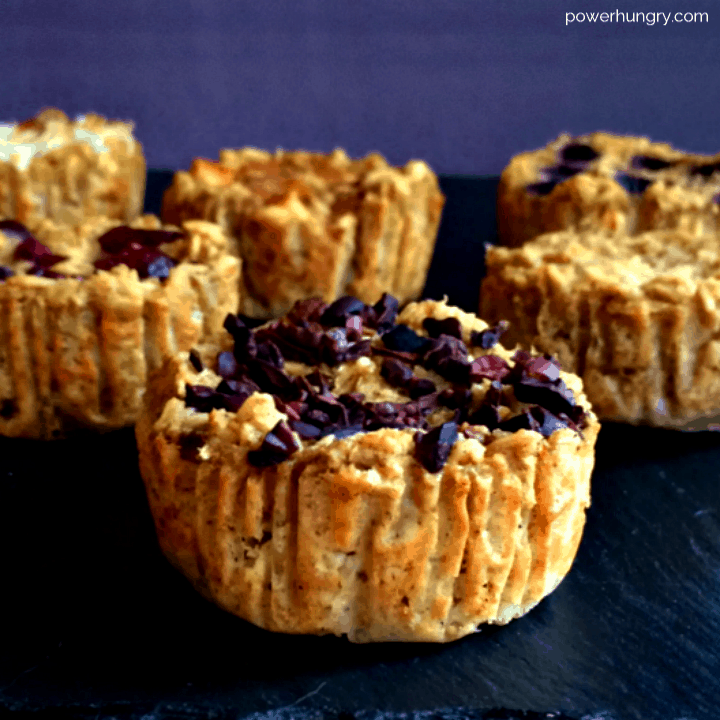 Vegan Baked Oatmeal Cups {oil-free, GF} } power hungry