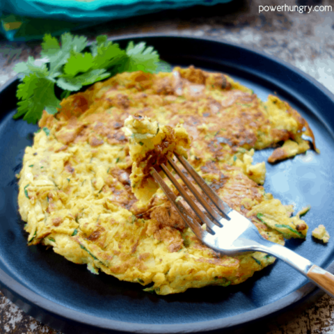 Vegan Zucchini Omelets (High Protein) | powerhungry®