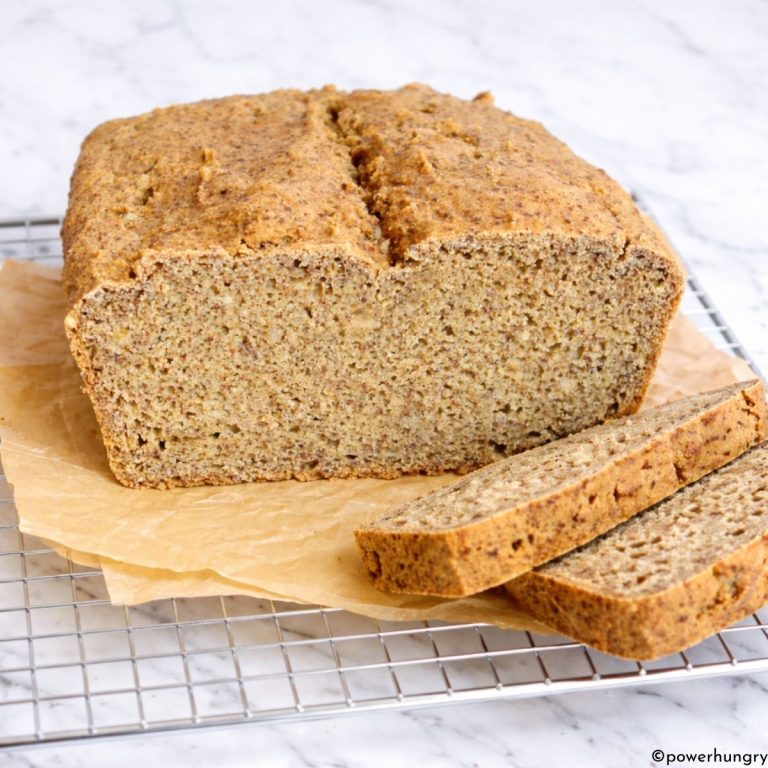 Chickpea Flour Flax Sandwich Bread (V,GF,Oil-free)|powerhungry®