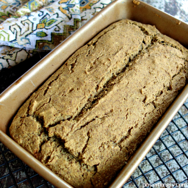Chickpea Flour Flax Sandwich Bread (V,GF,Oil-free)|powerhungry®
