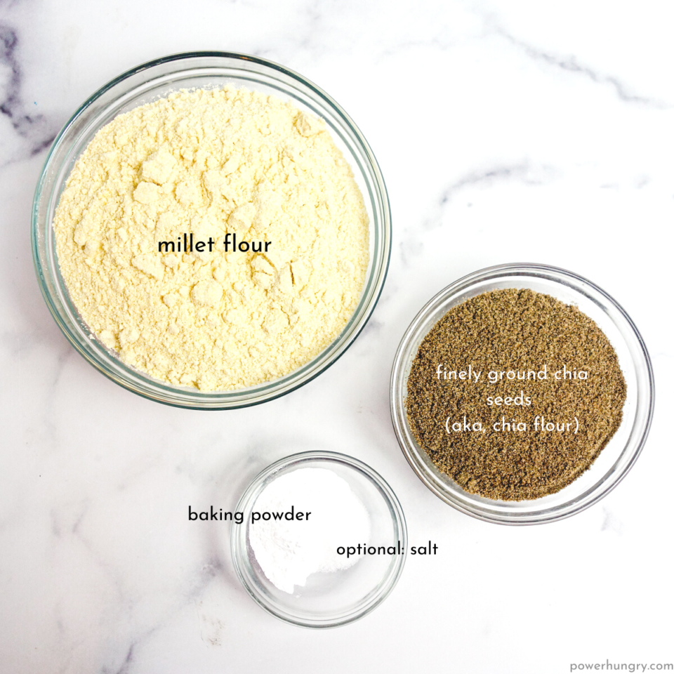 3-Ingredient Chia Millet Bread (V, GF, Oil-Free) | powerhungry®