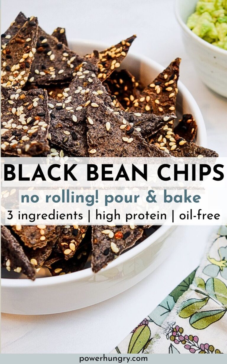 Black Bean Chips (High Protein, 3 Ingredients) | powerhungry®