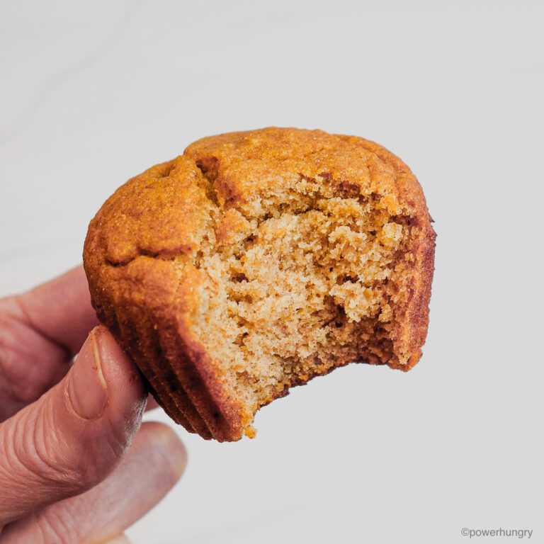 3 Ingredient Chickpea Flour Date Muffins (V, GF)| powerhungry®