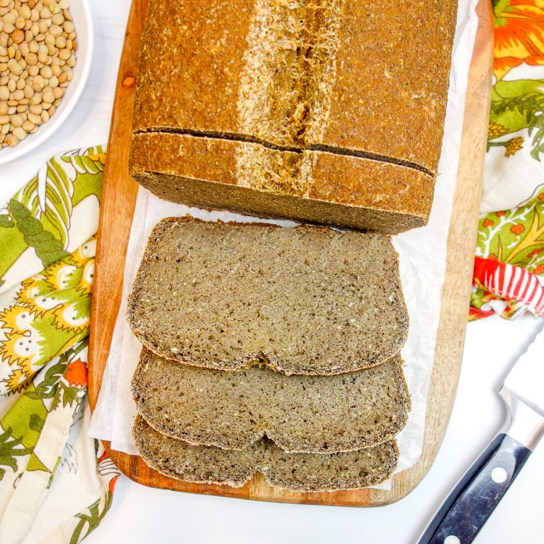High Protein Tofu Lentil Bread (4 ingredients, V) | powerhungry®